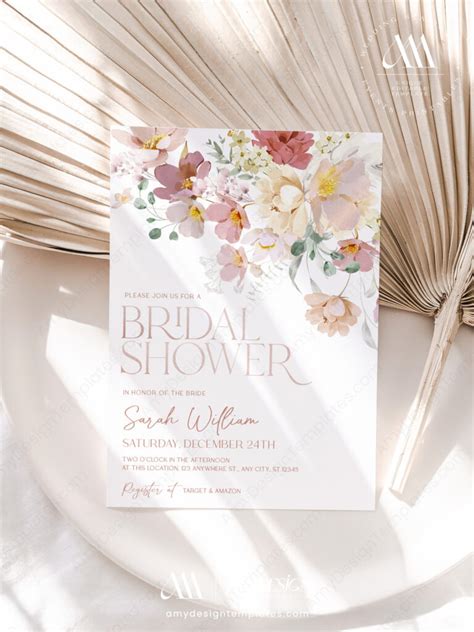 8 Free Printable Bridal Shower Invitation Templates Amy Design