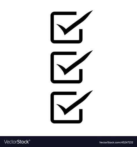 Checklist Icon Or Checkbox List Or Survey Vector Image