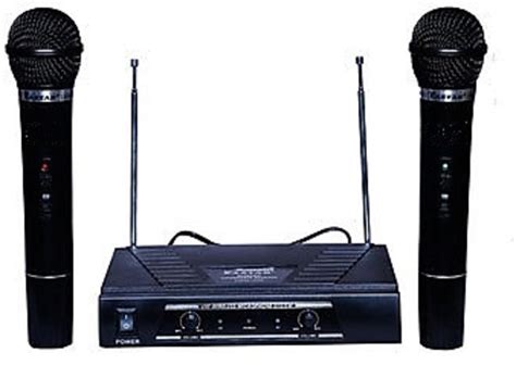Buy PROFESSIONAL LWM DUAL HANDHELD WIRELESS CORDLESS MICROPHONE WITH RECIEVER Online