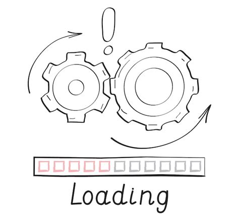 Premium Vector Gears Rotates Loading Progress Bar Vector Style In