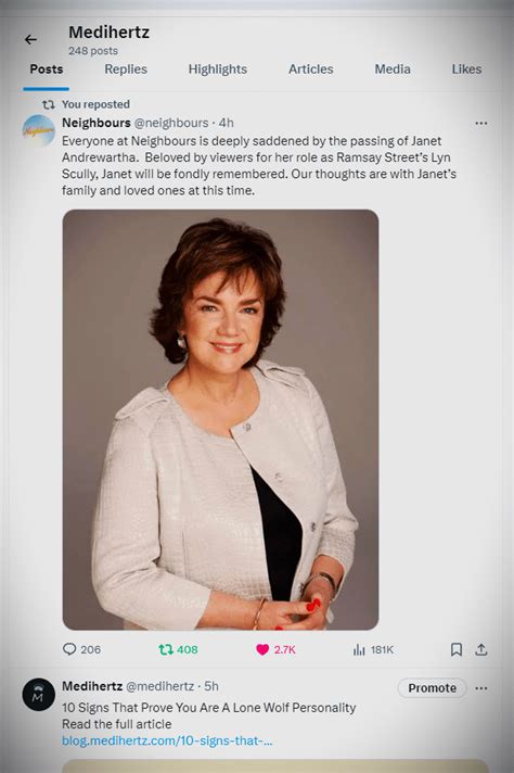 Beloved Neighbors Star Janet Andrewartha Passes Away At 72 Medihertz Blogs