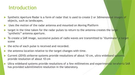 Synthetic Aperture Radar Pptx