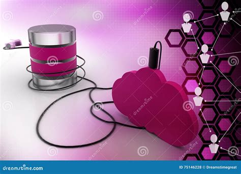 Cloud Computing Database Stock Illustration Illustration Of Data