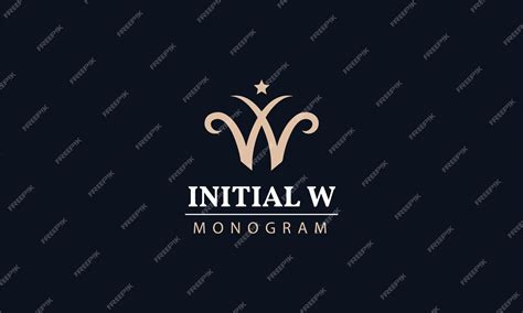 Premium Vector Monogram Crest Template Design Vector Illustration