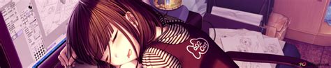 Beautiful Anime Girl Falling Asleep 4k Wallpaper Download