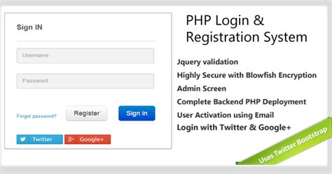 Popular Scripts From Codecanyon Secure Php Login And Registration System