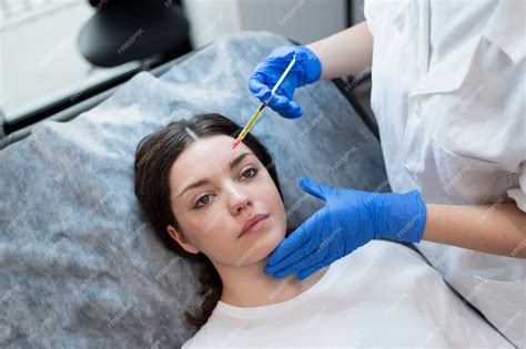 Free Photo Top View Young Woman Getting Prp Injection