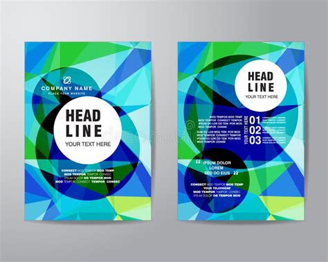 Abstract Triangle Brochure Flyer Design Layout Template In A4 Si Stock