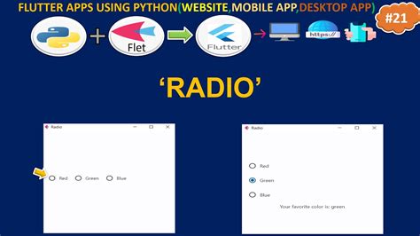 Flet Radio Seçenek Kutusu Create Flutter Apps With Python Python