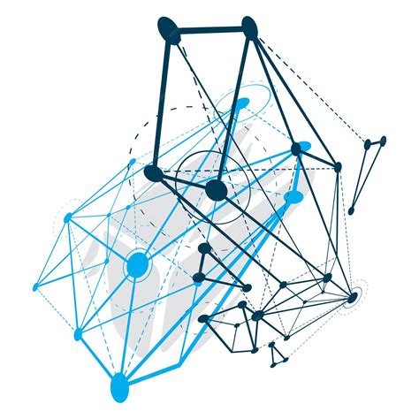 Premium Vector Abstract Geometric 3d Wireframe Object Digital