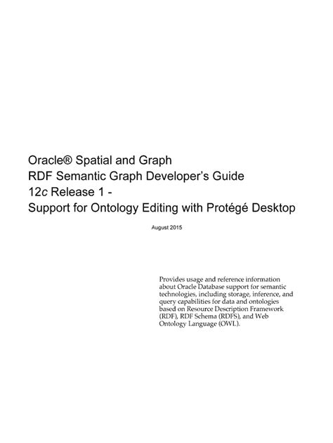 fillable online oracle spatial and graph rdf semantic graph developers