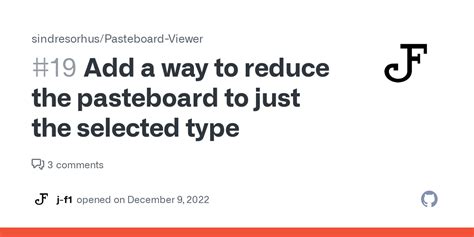 Add A Way To Reduce The Pasteboard To Just The Selected Type · Issue