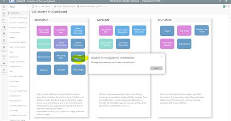 PBI BUG Business Process Flow Tile On Introduction Page Power BI Report Is Broken Linked