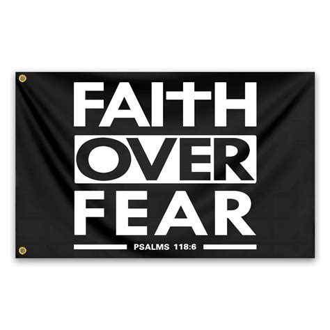 Faith Over Fear Flag 3x5 Ft Bible Scripture Verse