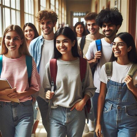 First Day Of High School Premium Ai Generated Image