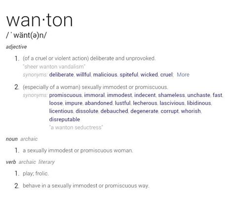 Wanton Definition