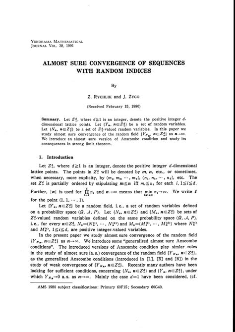 pdf almost sure convergence of sequences with random indices