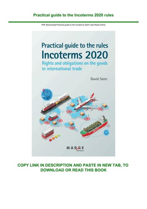 Pdf [download] Practical Guide To The Incoterms 2020 Rules Read Online