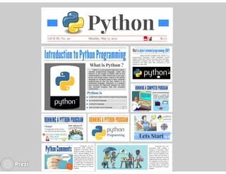 Python Introduction Ppt