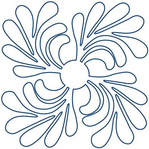 Finger Feather Block Quilting Stitch Patterns Flower Stencil