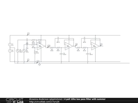 4 Poll 10hz Low Pass Filter With Summer Circuitlab