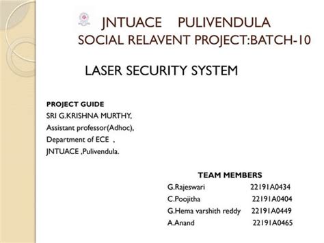 A Project Report On Laser Security Alarm System Pdf