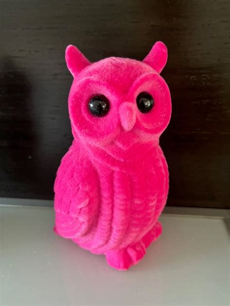 Niedliche Eule Pink Beflockte Eule Rosalie 16 Cm Drosselbart Design