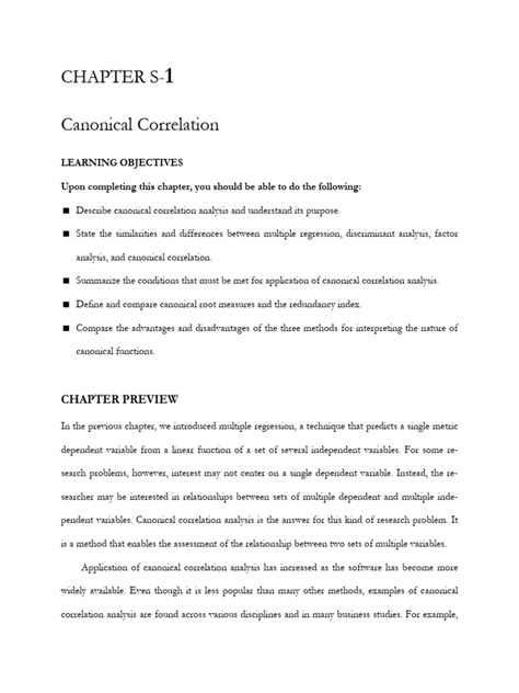 Canonical Corr Pdf Coefficient Of Determination Factor Analysis