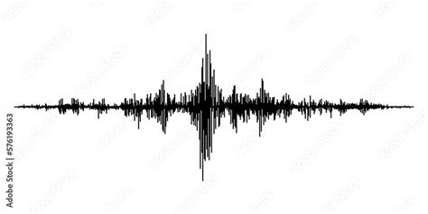 Earthquake Seismograph Wave Seismic Waveform Stock Vector Adobe Stock
