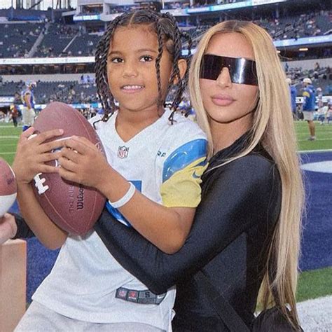 Kim Kardashian Celebrates Saint Wests 7th Birthday At Football Game