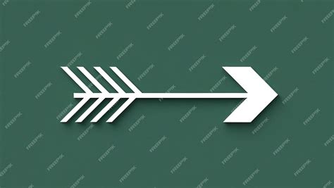 Premium Photo A Minimalist White Arrow On A Subtle Green Background Symbolizing Direction