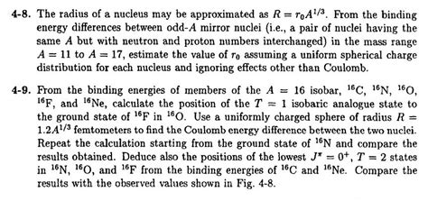 Solved 4 8 The Radius Of A Nucleus May Be Approximated As