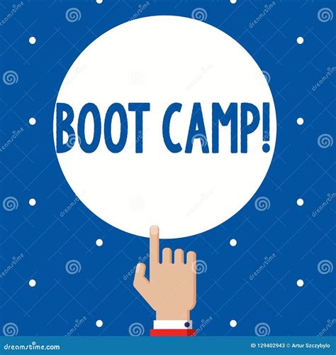 Handwriting Text Boot Camp Concept Meaning Military Training Camp For