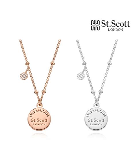 [세인트스코트] 모노 로고 목걸이 Stj Nb1427