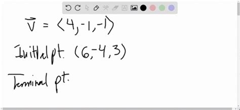 SOLVED Finding The Terminal Point Of A Vector In The Vector V And Its Initial Point Are Given