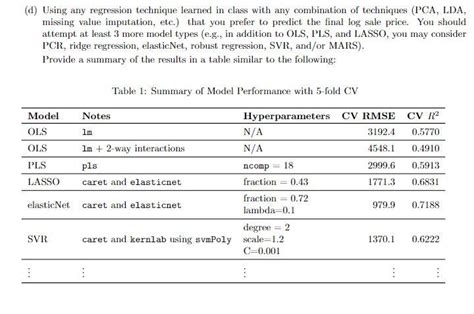Solved D Using Any Regression Technique Learned In Class
