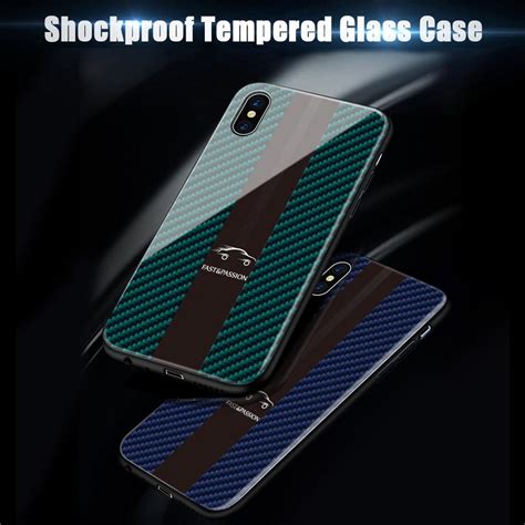 Buy Fashion Painted Pattern Glossy Tempered Glass Phone Case Shockproof