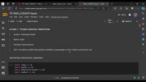 Video Thameam Dhari T On Linkedin Datascience Internshipadventure Codealpha