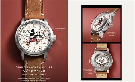 Fossil Disney Special Edition Valentines Day Collection The Main Street Mouse