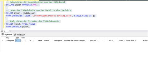 Sql Server Und Json Laden Analysieren Und Verstehen Von Json Daten Online Data Warehouse