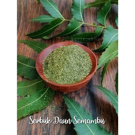 Serbuk Daun Semambu Neem Leaves Powder Natural Leaves Powder 100