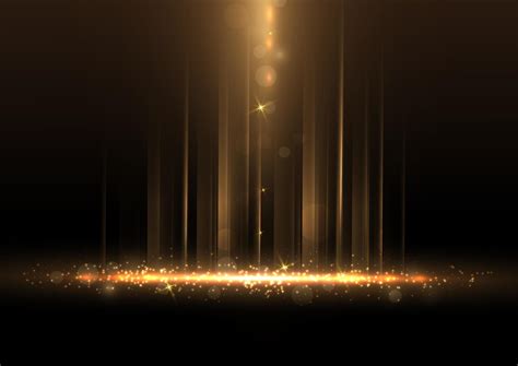 Abstract Luxury Gold Glitter Effect Shining On Black Background With