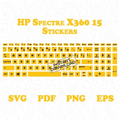 Keyboard Stickers Hp Etsy