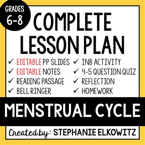 Menstrual Cycle Lesson Stephanie Elkowitz Menstrual Cycle Lesson Stephanie Elkowitz