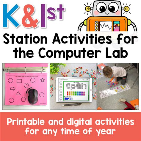 Kindergarten And First Grade Station Activities For The Computer Lab