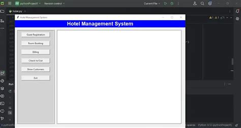 hotel management system in python tkinter gui and sqlite