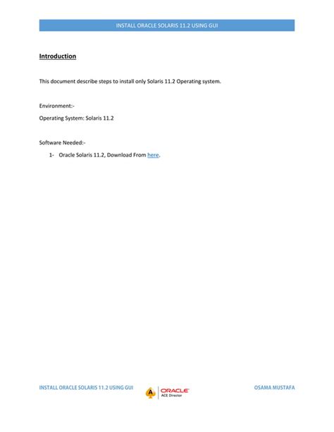 Install Oracle Solaris 112 Using Gui Pdf Operating Systems Install Oracle Solaris 112 Using Gui Pdf Operating Systems