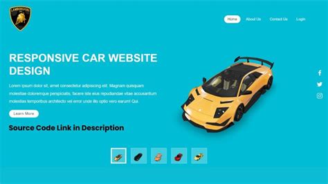 Build Responsive Car Website Using Html Css And Javascript