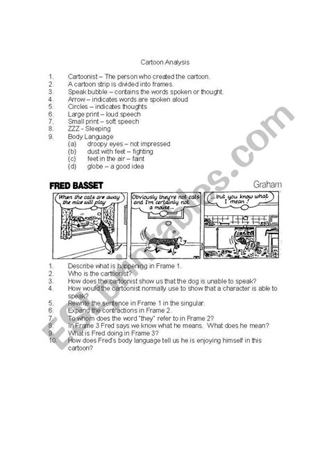 Cartoon Analysis Introduction Esl Worksheet By Joalkaster