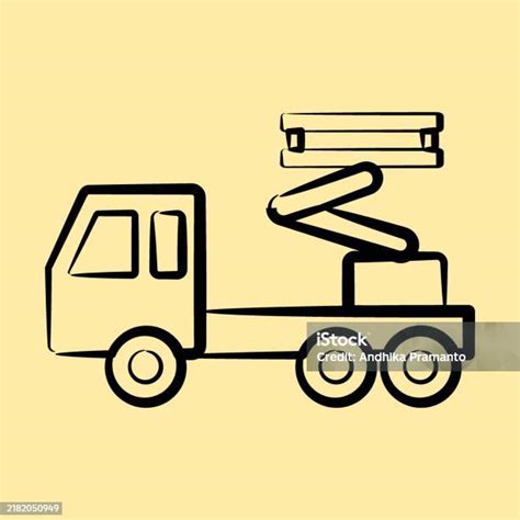 아이콘 산업용 엘리베이터 중장비 요소 손으로 그린 스타일의 아이콘입니다 인쇄물 포스터 로고 인포그래픽 등에 적합합니다 개념에 대한 스톡 벡터 아트 및 기타 이미지 Istock